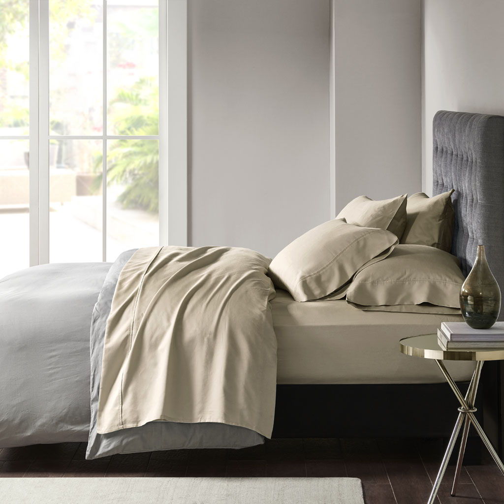 California King 800 Thread Count Sheet Set - Khaki | Simple Home Plus