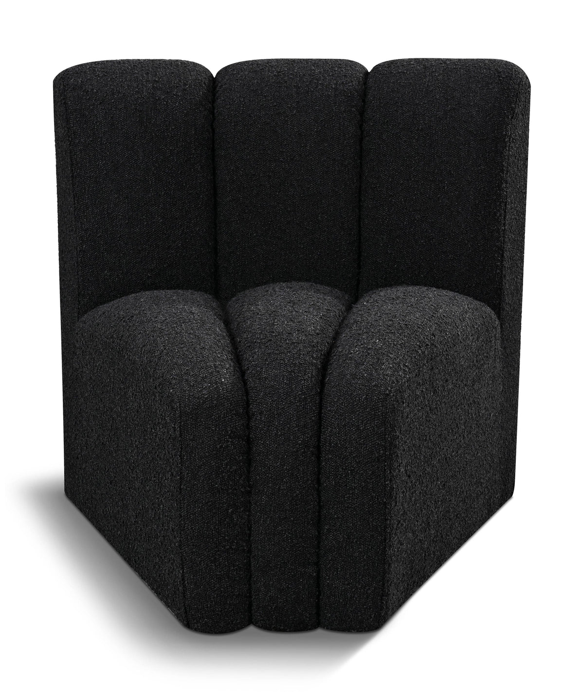 Arc - Boucle Fabric Curved Corner Chair | Simple Home Plus