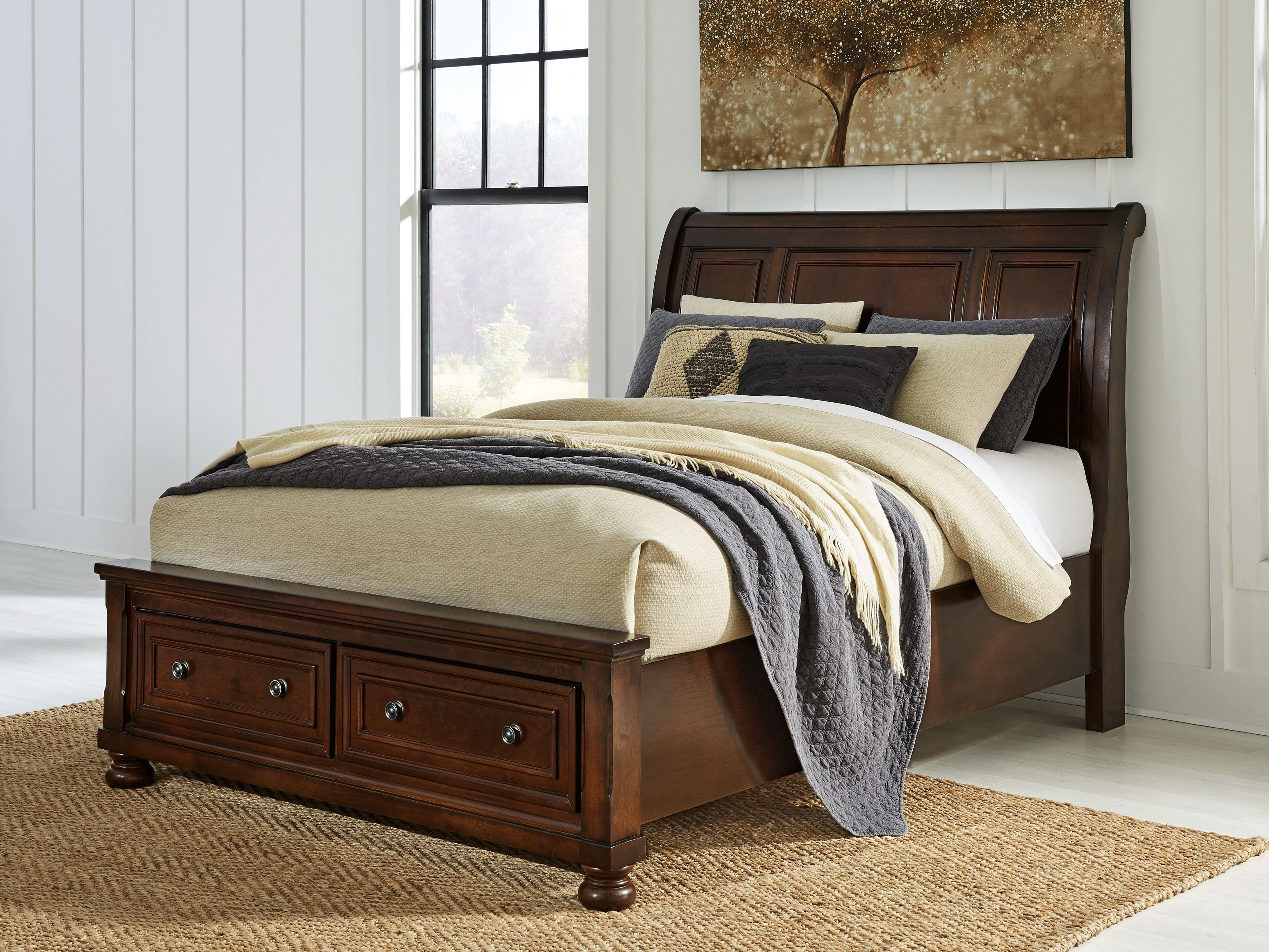 Home Porter - Sleigh Storage Bed