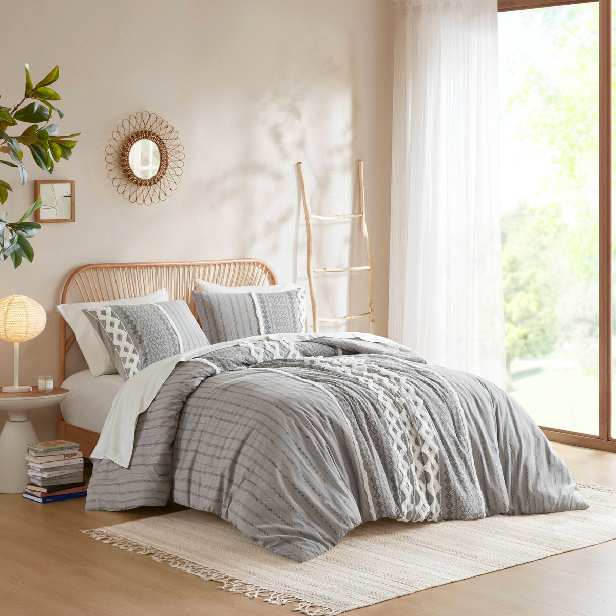 Imani - King Printed Comforter Set With - Gray | Simple Home Plus
