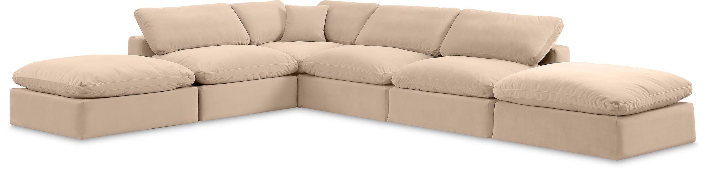 Comfy - 6 Piece Velvet Modular Sectional | Simple Home Plus