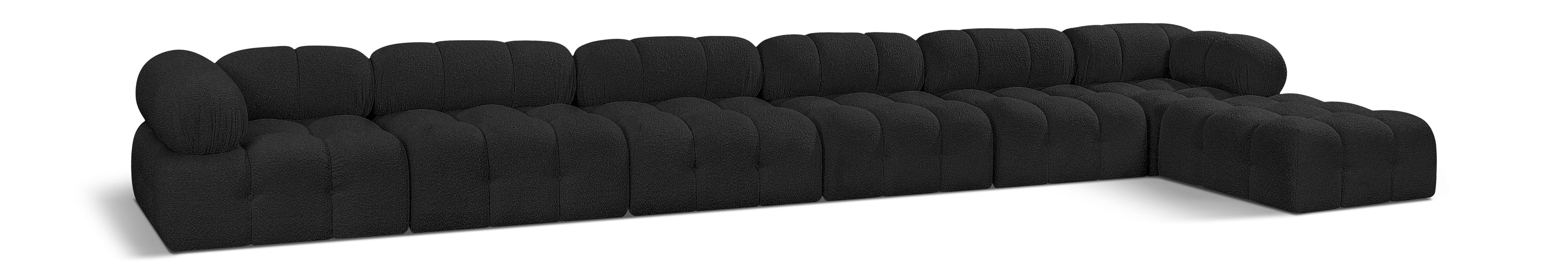 Ames - 7 Piece Boucle Fabric Modular L-Shaped Sectional | Simple Home Plus